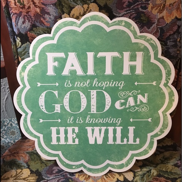 Other | Faith Sign | Poshmark